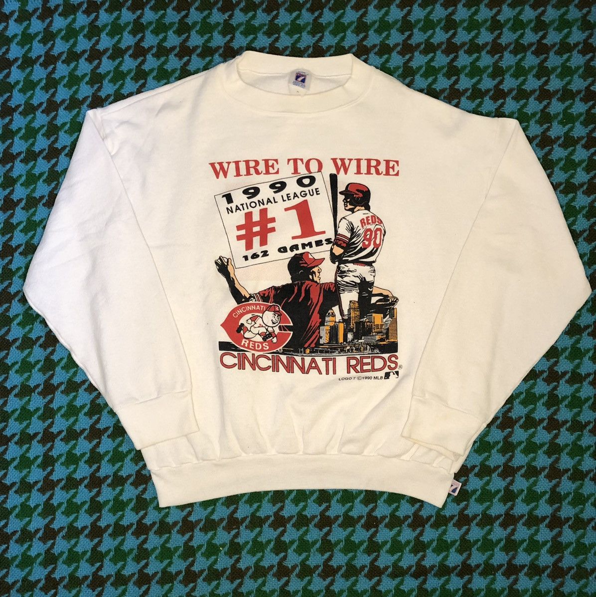 Vintage Vintage 90s Cincinnati Reds Logo 7 Crewneck | Grailed