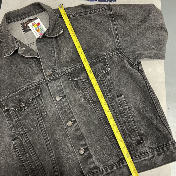 Vintage 90s vintage wwe wwf wrestling ecw NWO black denim jacket | Grailed