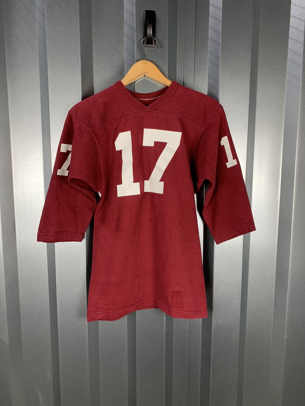 Vintage 1960’s Vintage Maroon Red Football Cut Men’s T-Shirt | Grailed