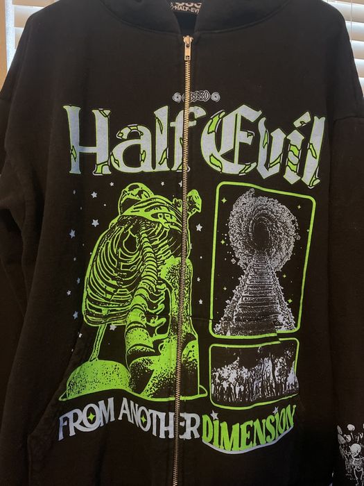 Half Evil Half Evil, From Another Dimension zip up hoodie | Grailed