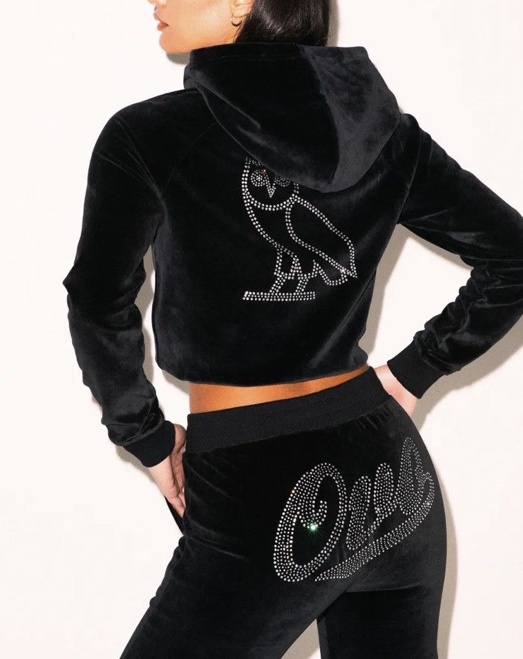 Octobers Very Own OVO WOMENS CRYSTAL OWL VELOUR TRACKSUIT | Grailed