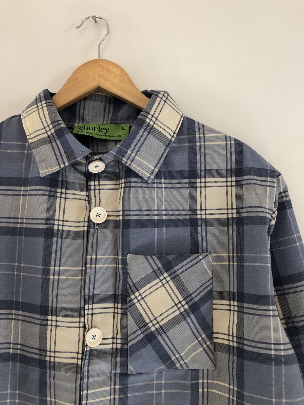 Chorley × Handmade Chorley oversized plaid flannel work chore jacket ...