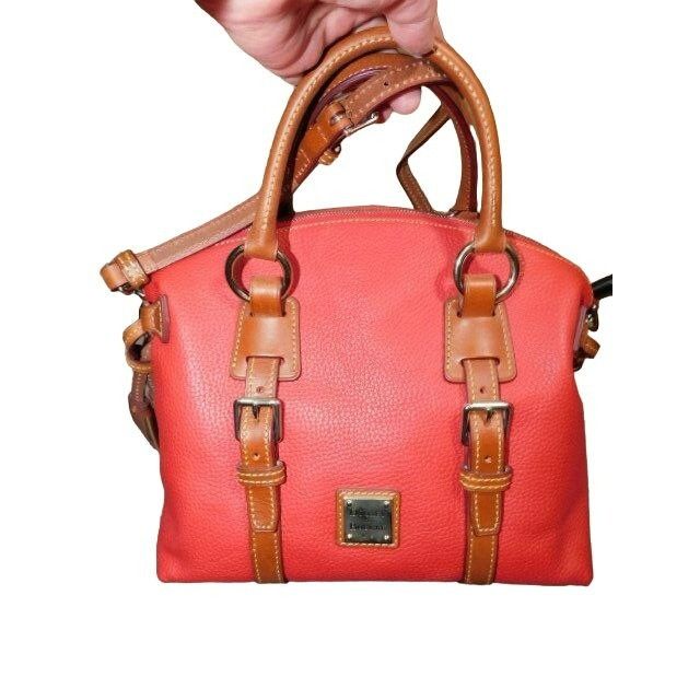 Dooney & Bourke Dooney & Bourke Red Brown Domed Satchel Crossbody ...