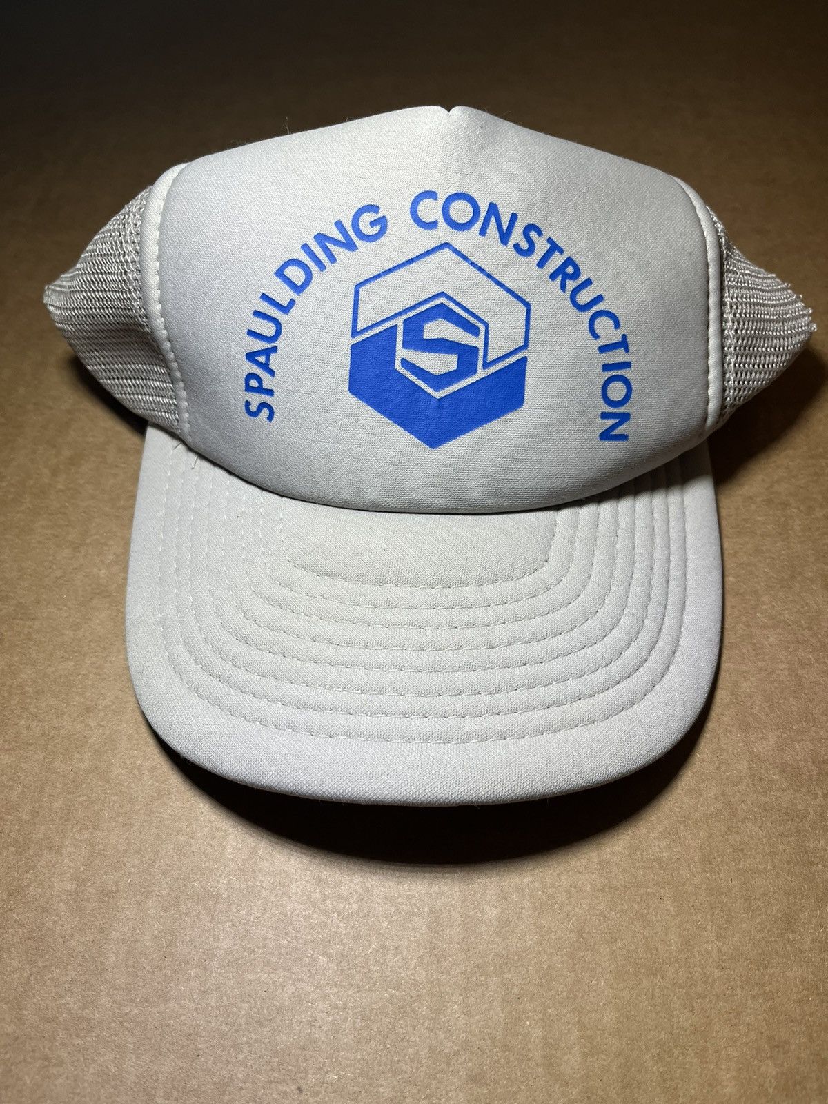 Hat × Trucker Hat × Vintage Vintage Spaulding Construction Trucker Hat ...