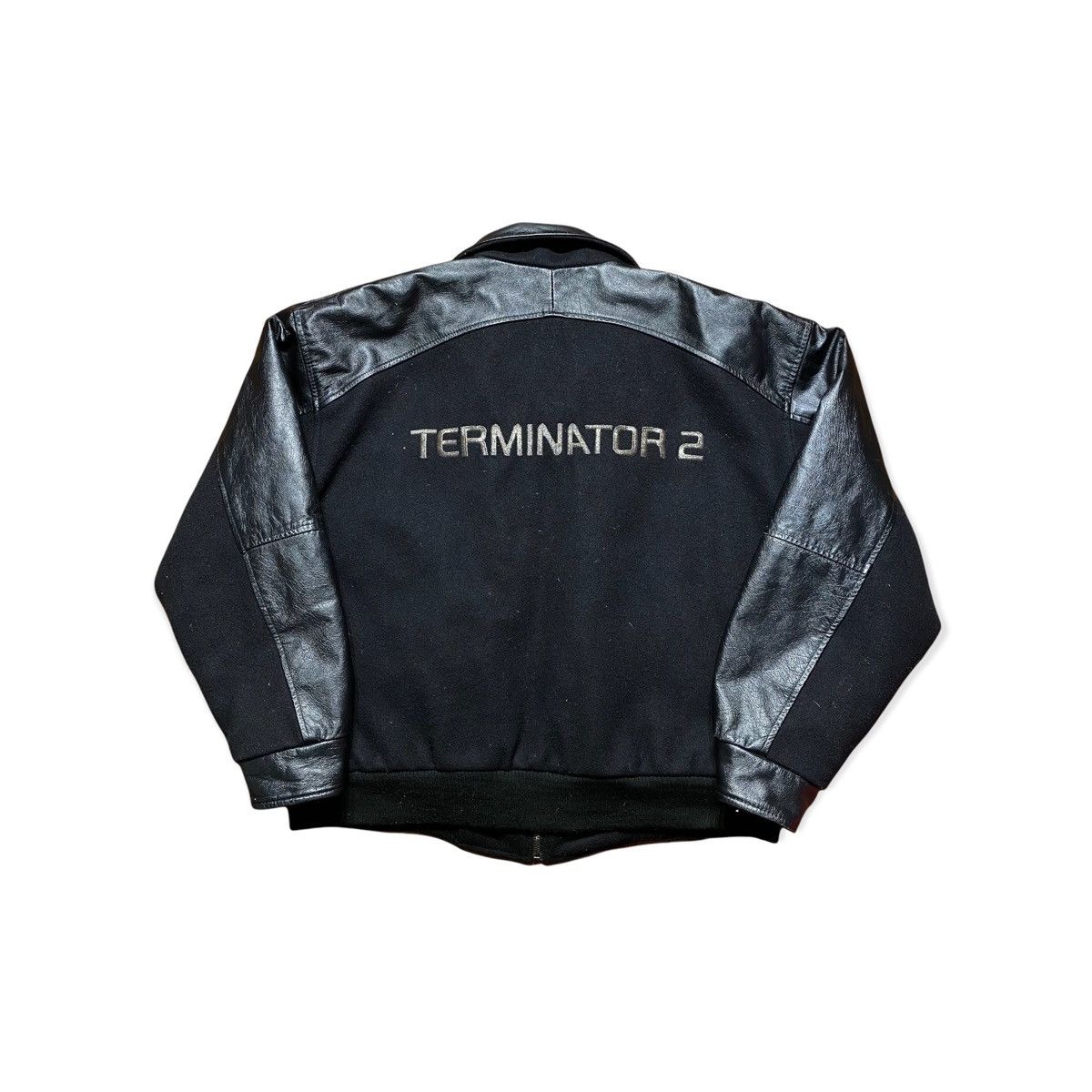 Vintage Rare Terminator 2 Cast & Crew Wool LeatherJacket | Grailed