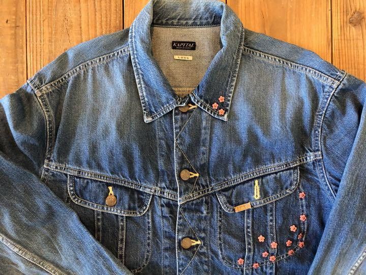 Kapital KAPITAL Sakura Rivet G Jean Denim Jacket Blue Cotton 46 | Grailed