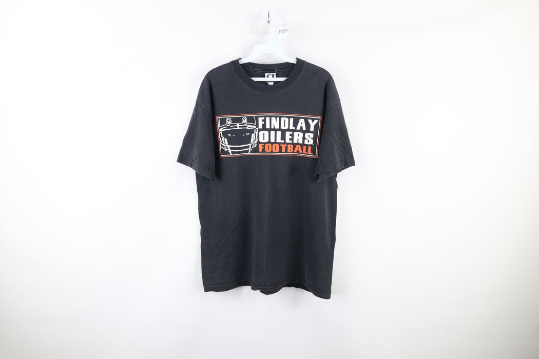 Vintage Vintage 90s University of Findlay Football Out T-Shirt Black ...