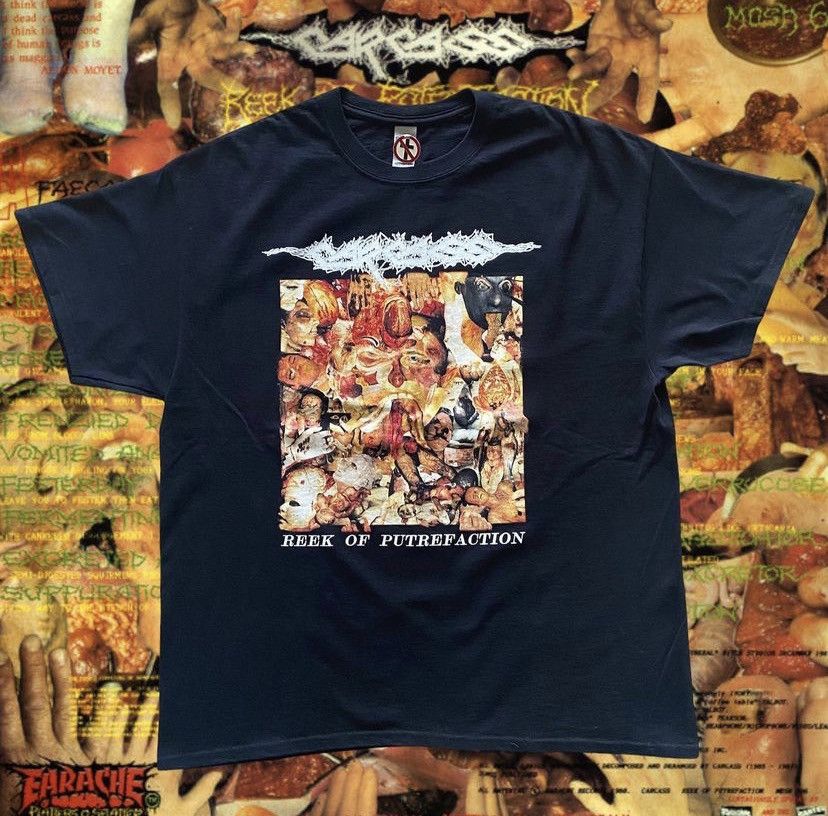 Band Tees × Rock Band Carcass Reek Of Putrefaction T-shirt | Grailed