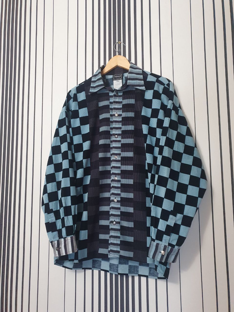 Versace × Versace Jeans Couture × Vintage 💙Vintage Versace Oversize ...