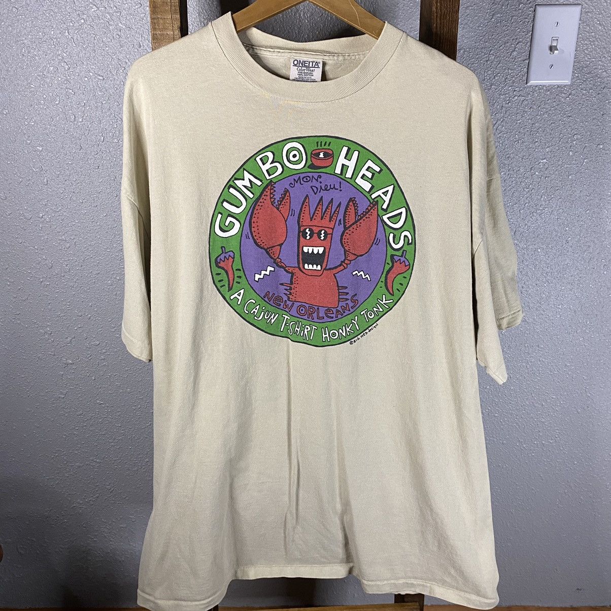 Art × Vintage Vintage Gumbo Heads Big Hed art tee | Grailed