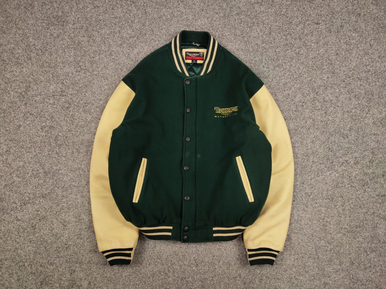 Racing × Varsity Jacket × Vintage Vintage 90's Triumph Motorcycles ...