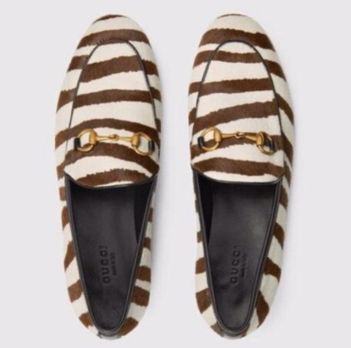 Gucci Gucci Horsebit Jordaan Zebra Print Leather Loafers | Grailed