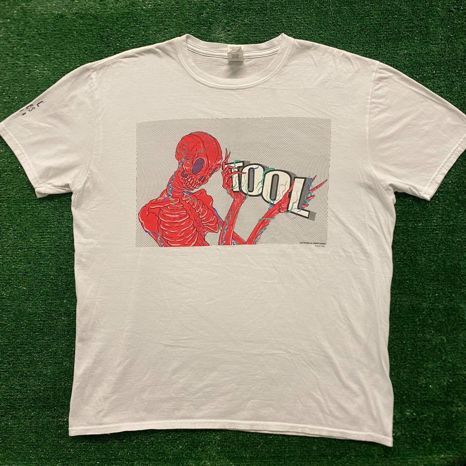 Band Tees × Streetwear × Vintage Tool Skull Vintage Psychedelic Band T ...