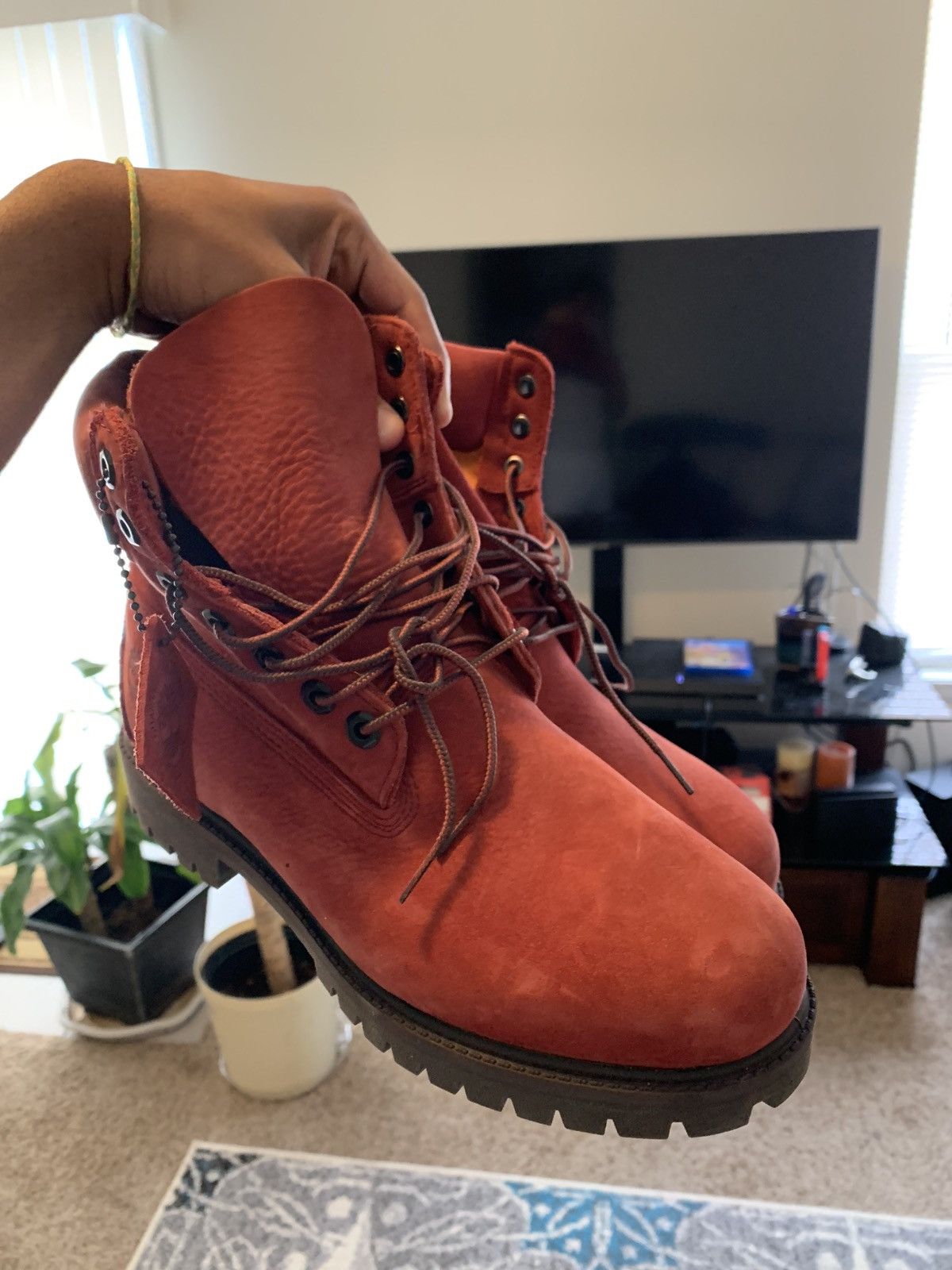 Timberland Timberland Heritage 6 Inch Boots Dark Red Nubuck 9.5 | Grailed