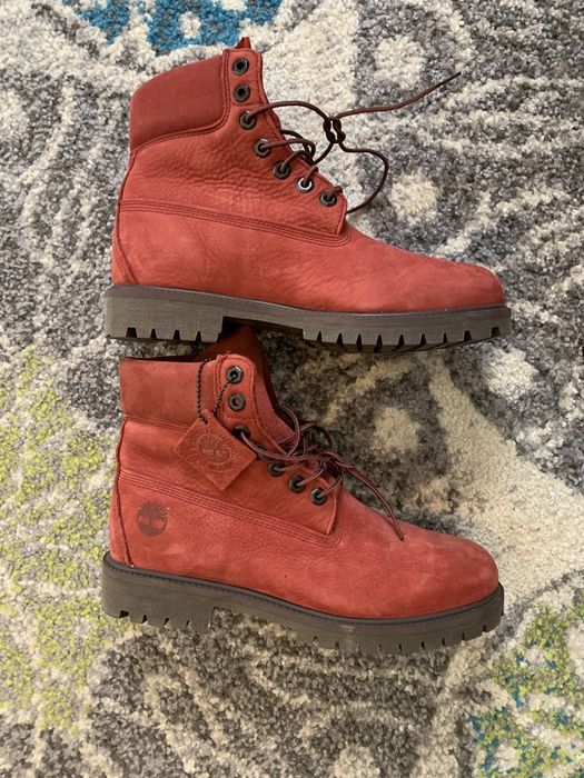 Timberland Timberland Heritage 6 Inch Boots Dark Red Nubuck 9.5 | Grailed