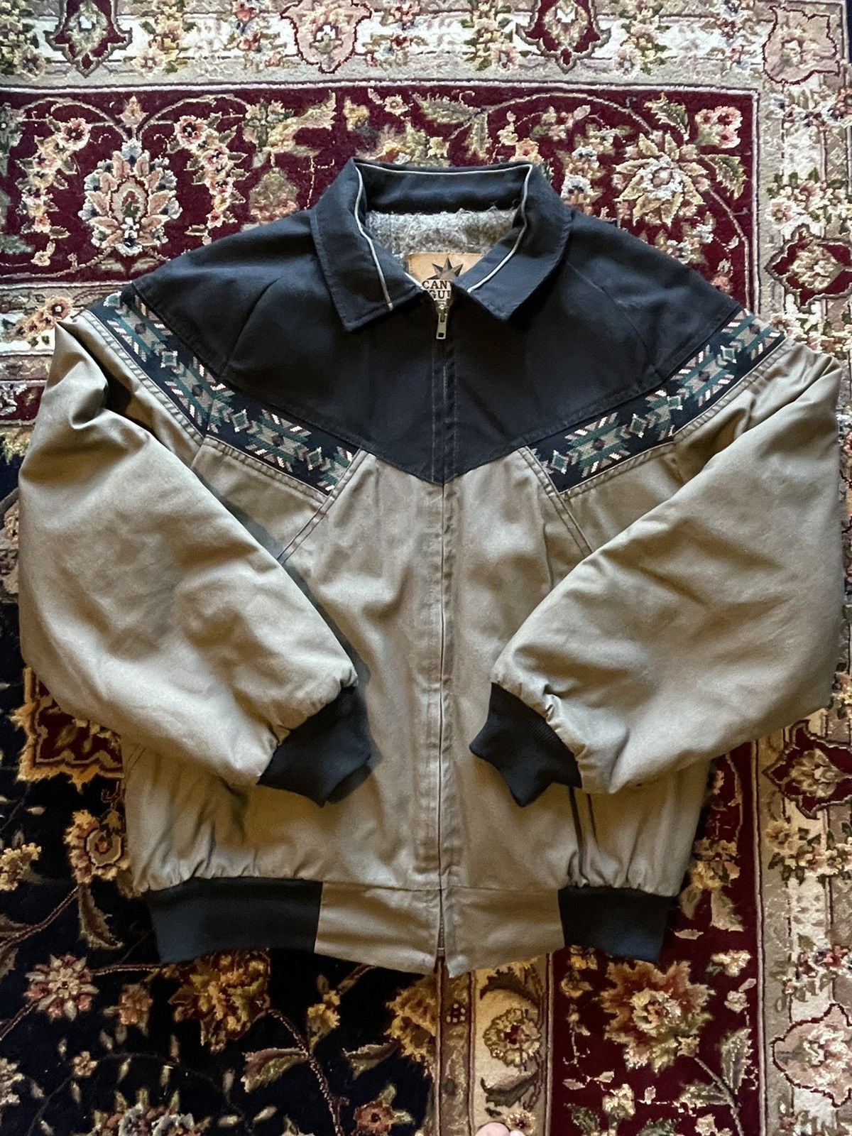 Carhartt × Varsity Jacket × Vintage Vintage 90s WESTERN RODEO Varsity ...