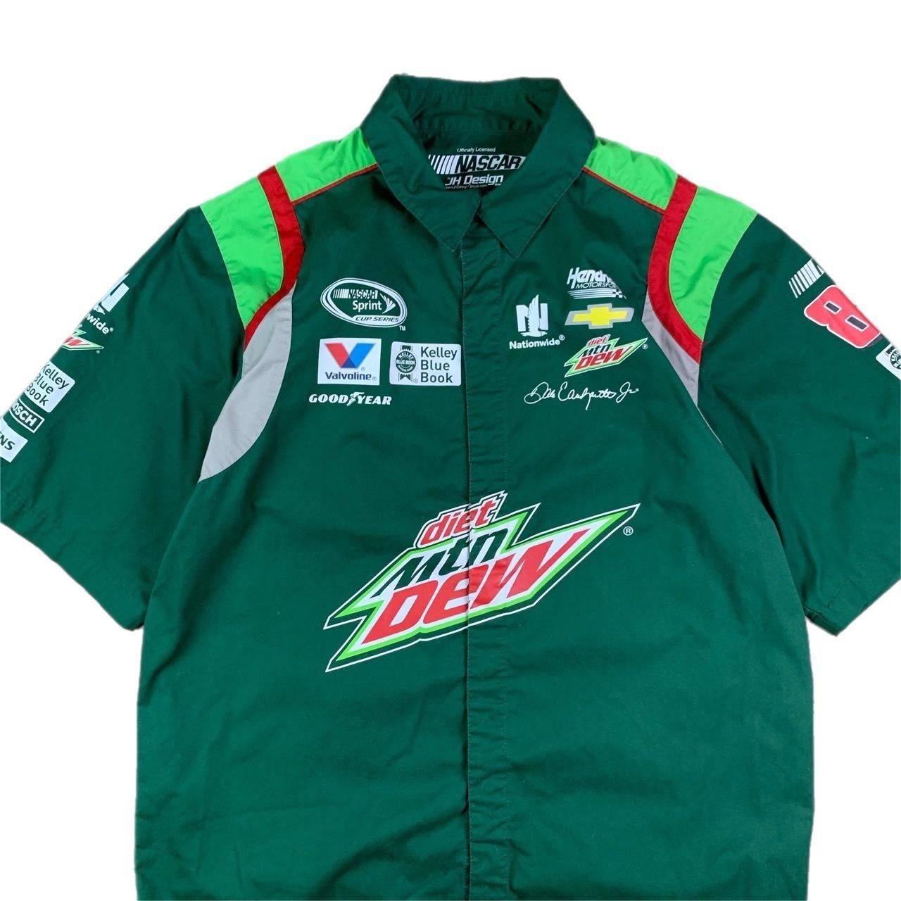 NASCAR × Vintage Vintage Y2k Diet Mountain Dew Nascar Button Up T Shirt ...