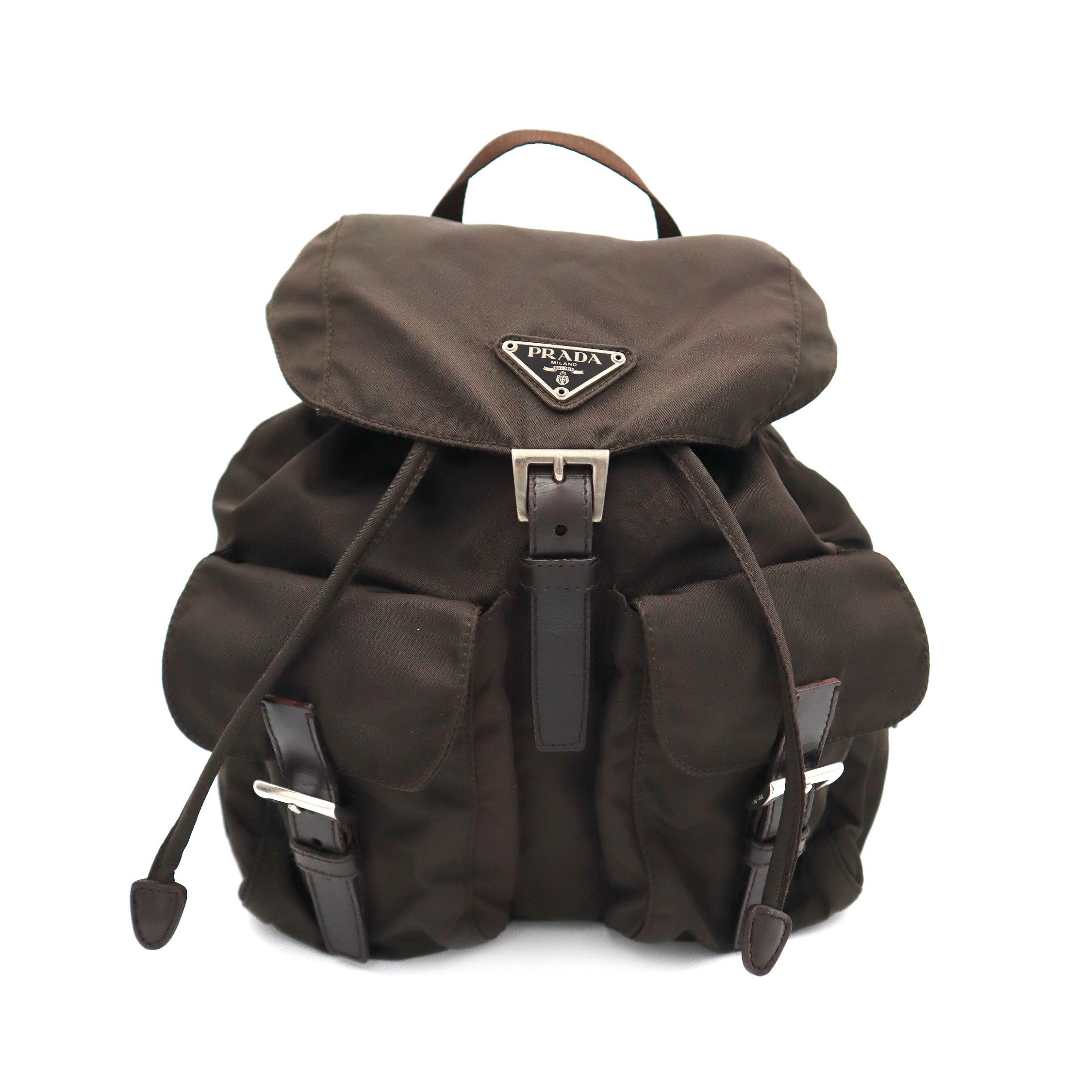 Prada Vintage Prada Backpack Nylon Brown | Grailed