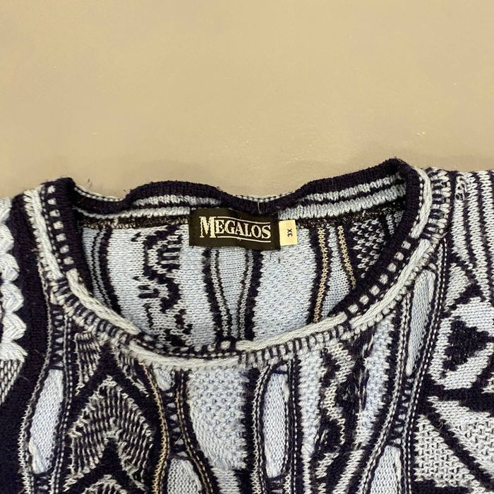 Coogi Vintage 90s Blue Coogi STYLE 3D Knit Sweater | Grailed