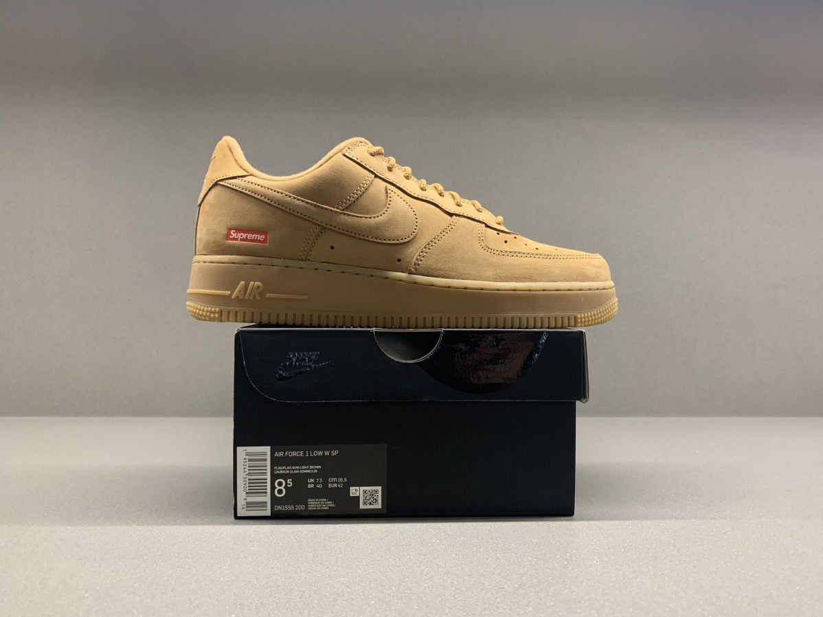 Nike × Supreme Nike Air Force 1 Low SP Supreme Wheat | Grailed