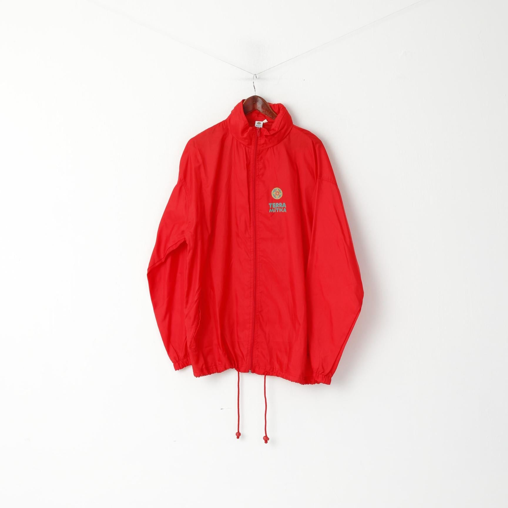 Vintage Terra Mitica Men XL Rain Jacket Red Nylon Waterproof 2144 | Grailed