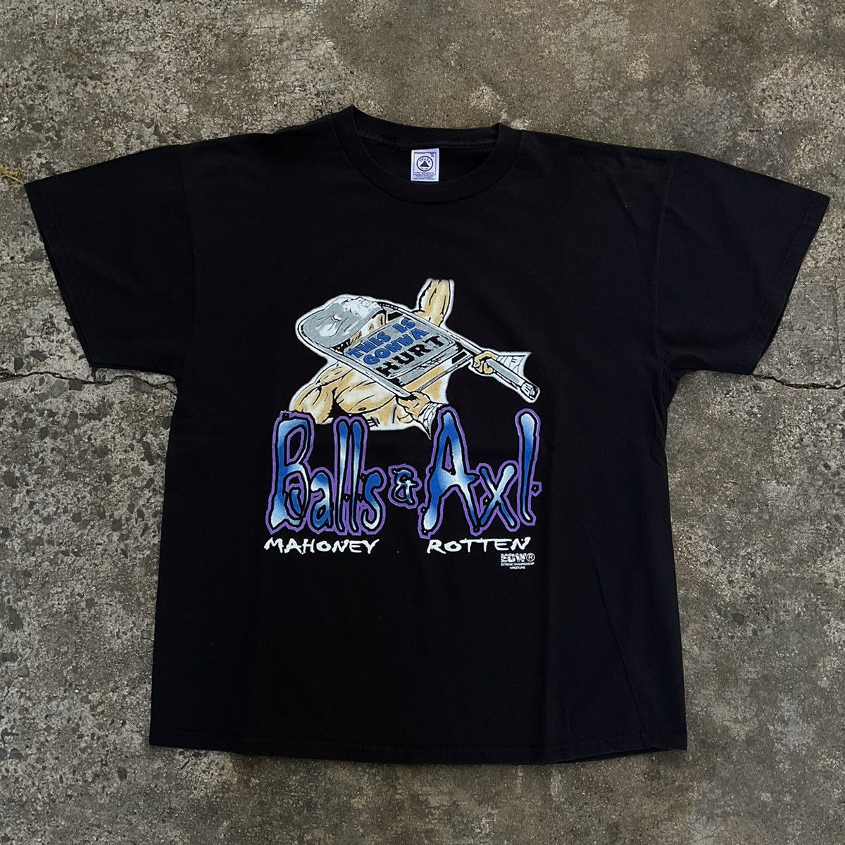 Vintage Vintage Balls Mahoney Axl Rotten ECW WWF WWE Wrestling Shirt ...