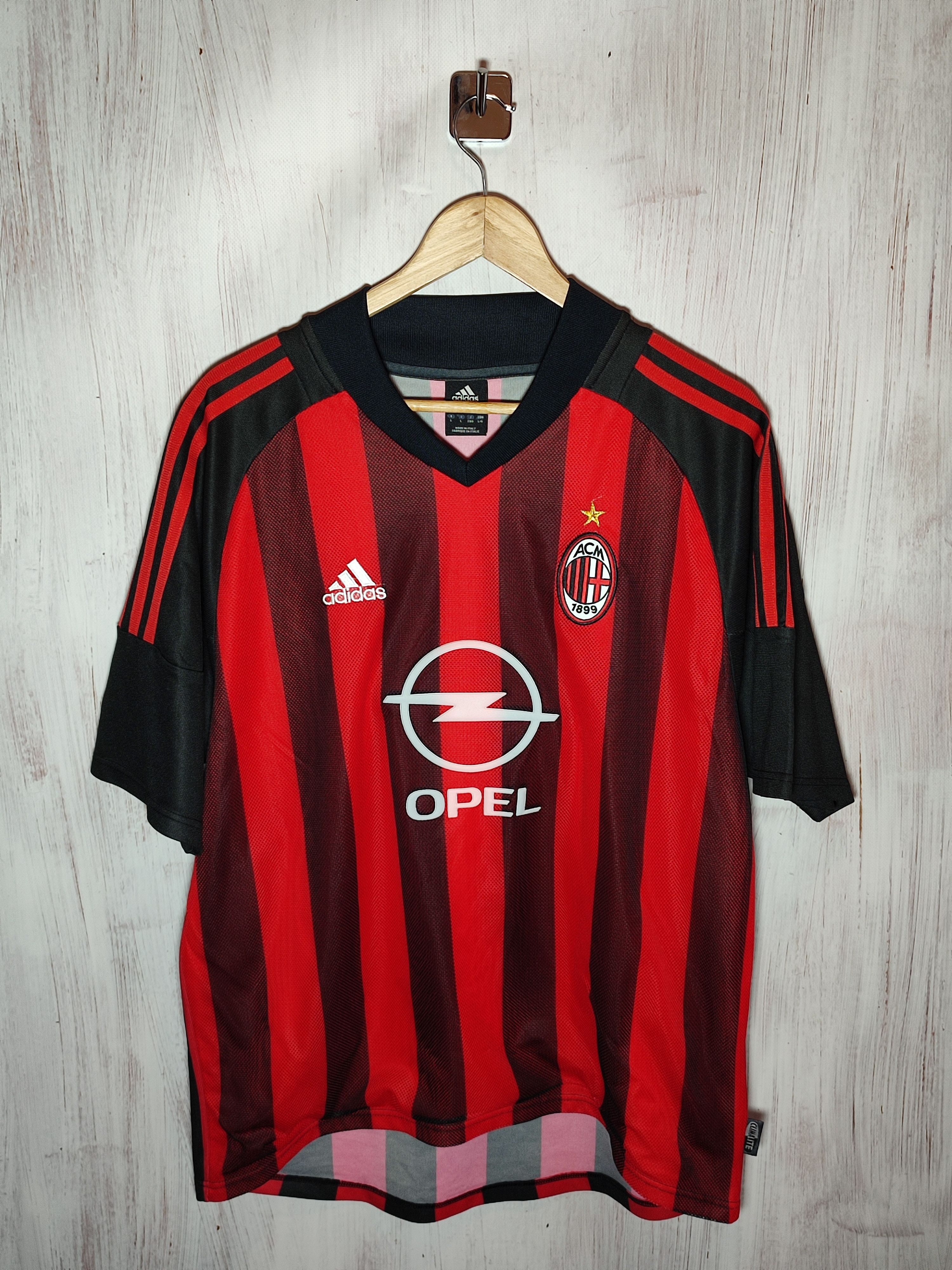 Adidas × Soccer Jersey × Vintage AC Milan 2002 2003 home soccer ...