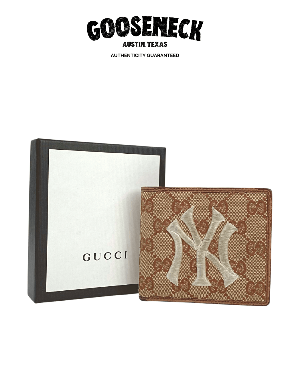 Gucci MLB Yankees NY Monogram Bifold Wallet | Grailed