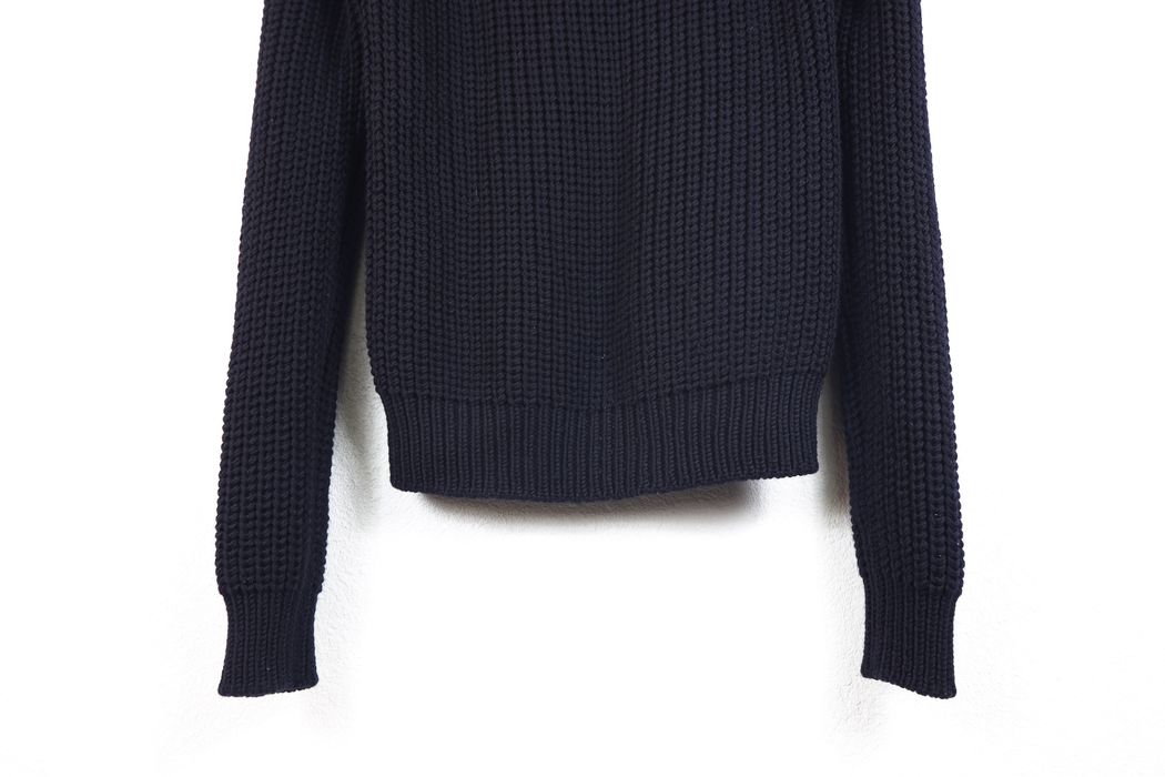 Lanvin Lanvin Dark Navy Heavyweight Knit Wool Sweater | Grailed