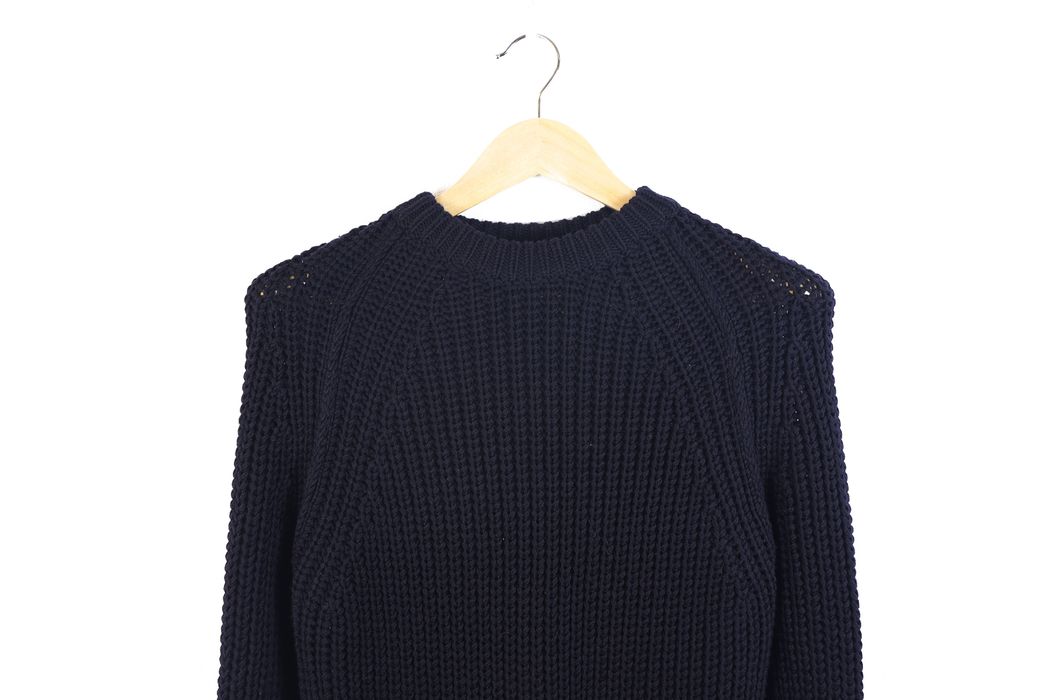 Lanvin Lanvin Dark Navy Heavyweight Knit Wool Sweater | Grailed