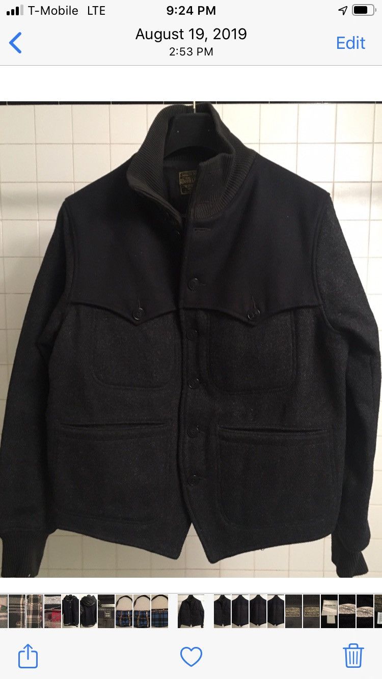 RRL Ralph Lauren Limited Edition Navy/Charcoal Wool Blend Jacket | Grailed