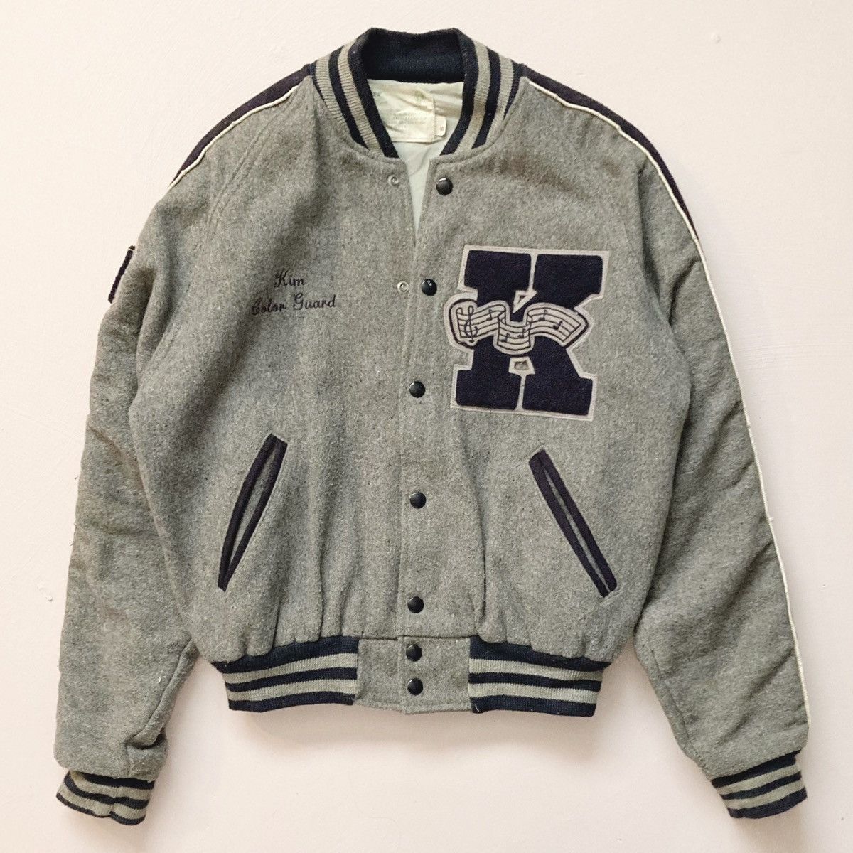 Vintage Vintage 80’s color guard varsity letterman style jacket | Grailed