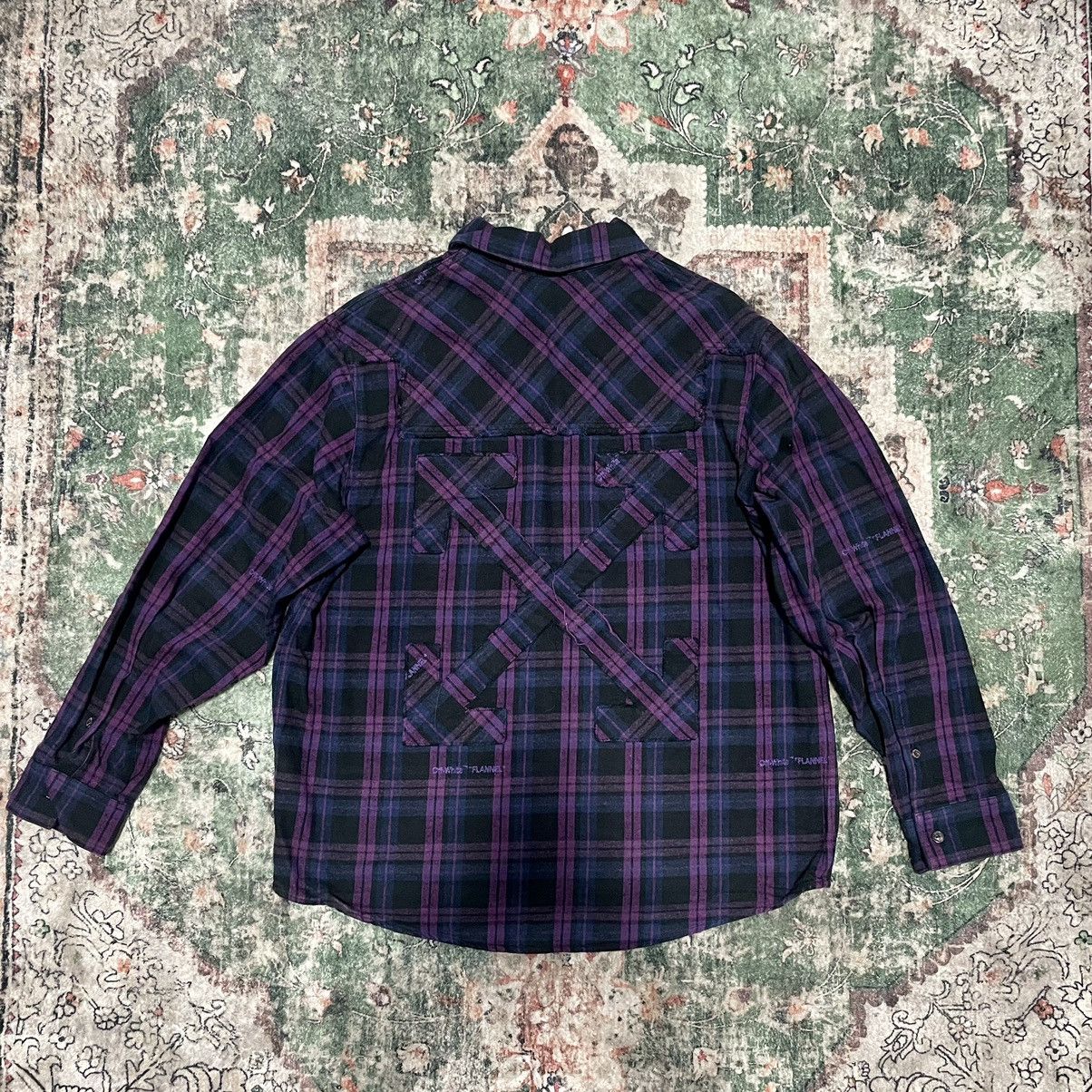 Off-White Off-White Purple Flannel Shirt Virgil Abloh | Grailed