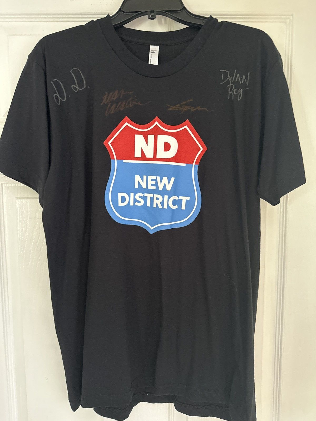 American Apparel Autographed ND New District band T-shirt | Grailed