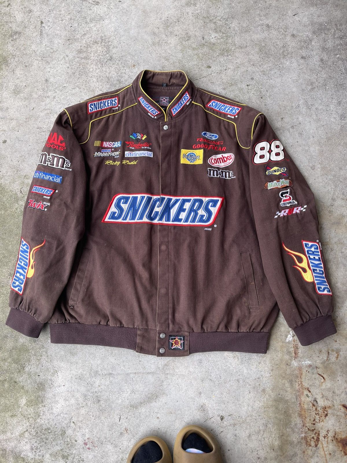 JH Design × NASCAR × Vintage Vintage JH Designs Snickers NASCAR bomber ...