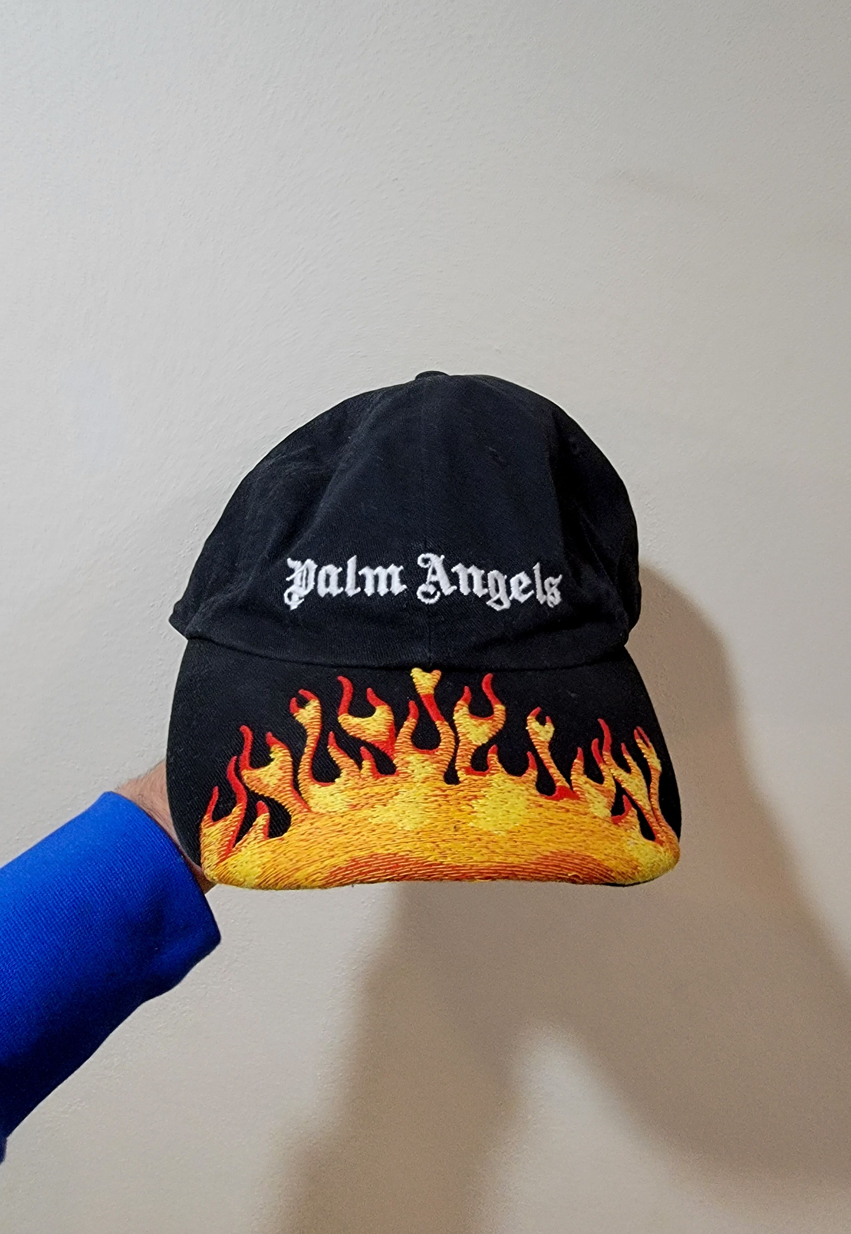 Palm Angels Flames Jacquard Logo Cap | Grailed