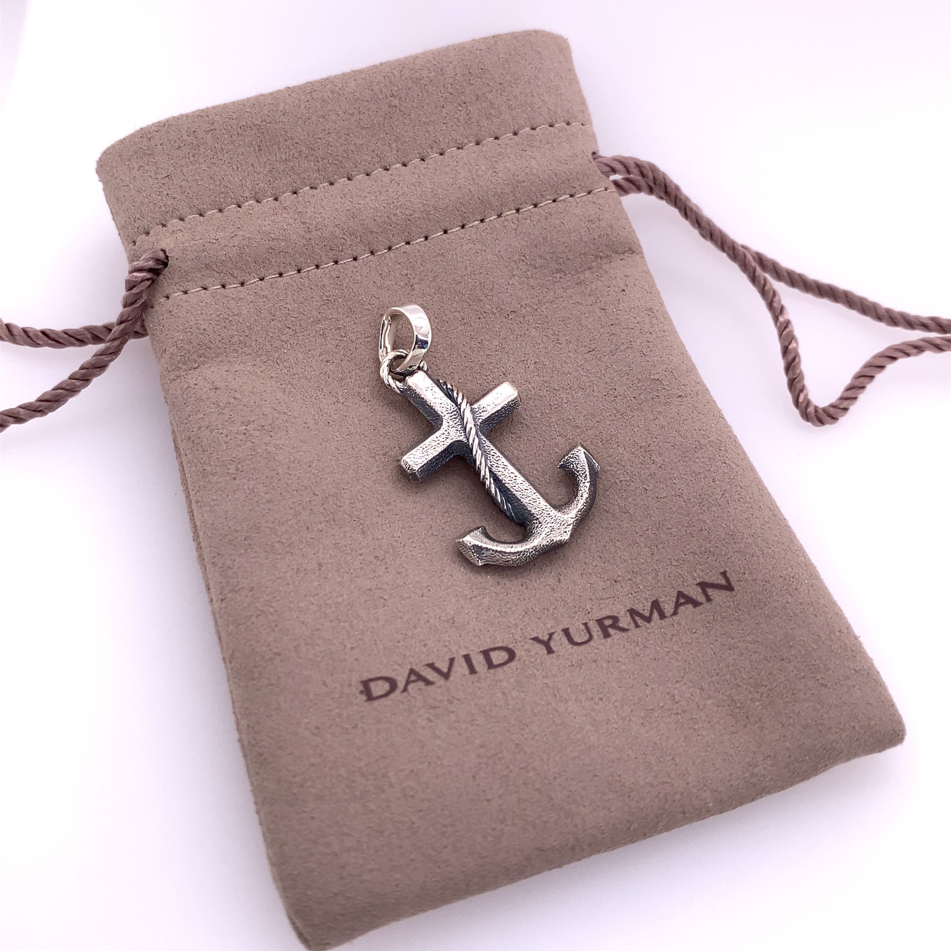 David Yurman Sterling Silver Anchor Pendant Amulet | Grailed