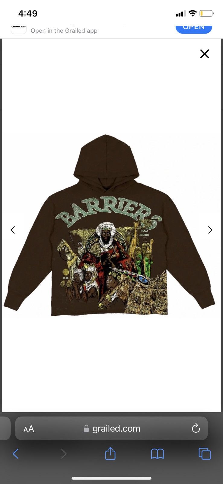 Barriers × Streetwear Barrier “Mansa Musa hoodie” XL | Grailed