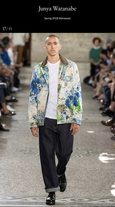 Junya Watanabe JUNYA WATANABE X CARHARRT PAINT SPLATTER WORK JACKET | Grailed