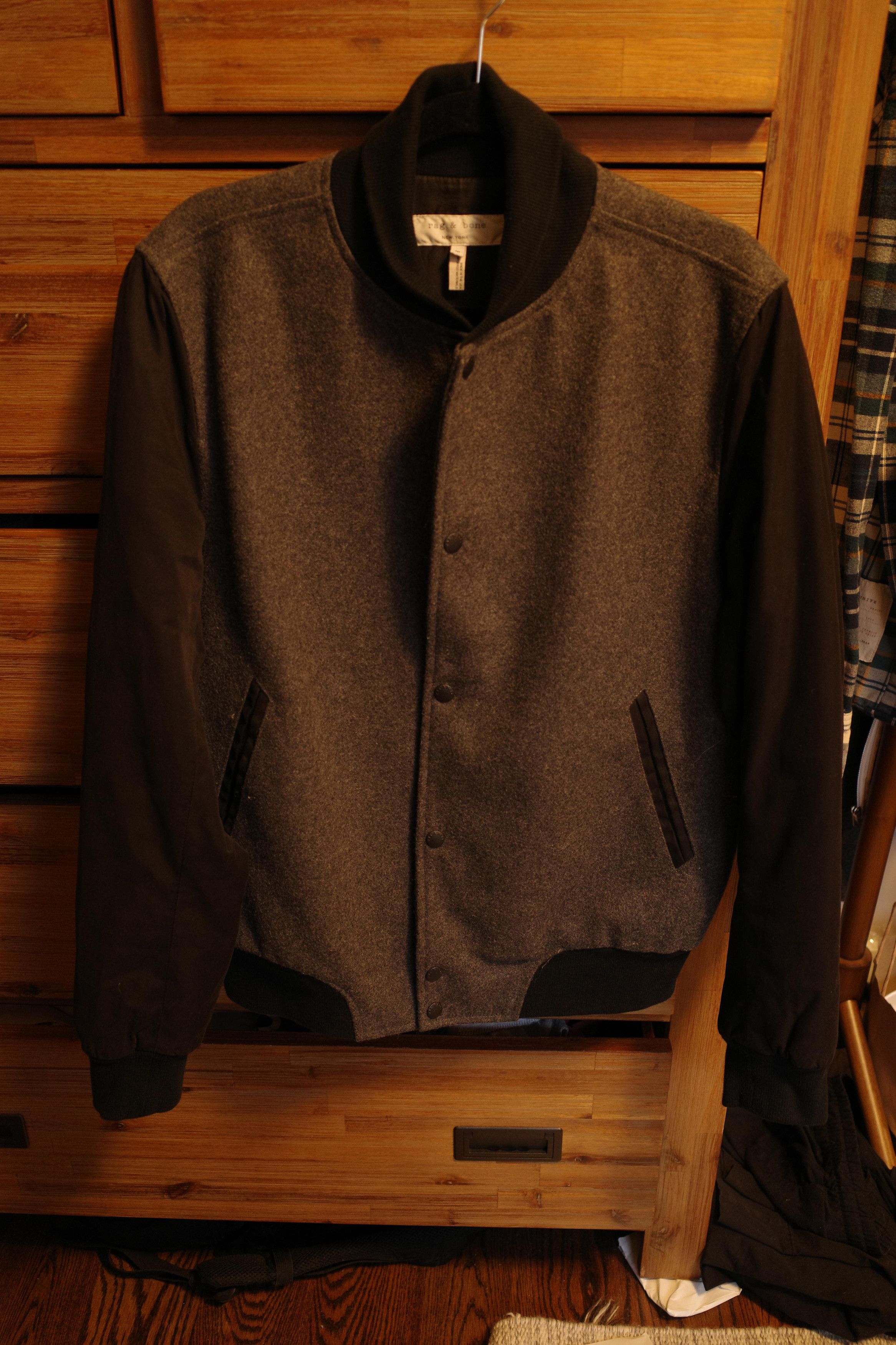 Rag & Bone Rag & Bone Gray New York Varsity Jacket | Grailed