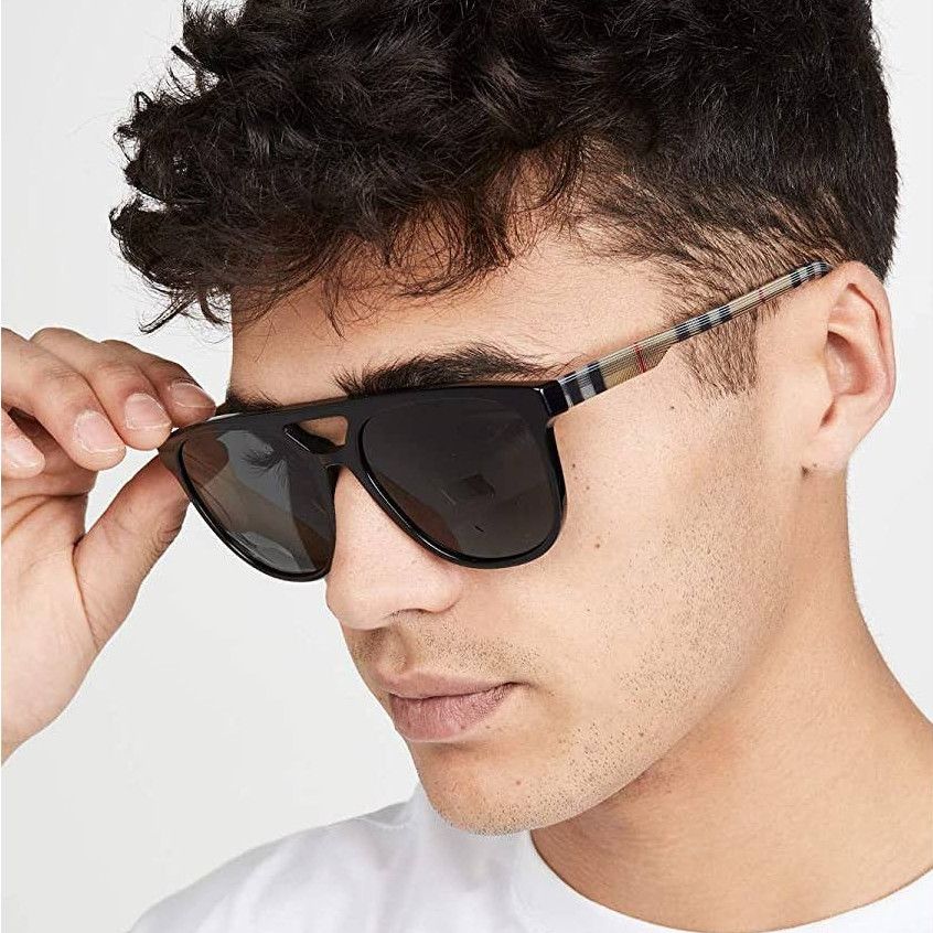 NEW Burberry BE4302 F Foxcote Aviator Sunglasses Black Accessories