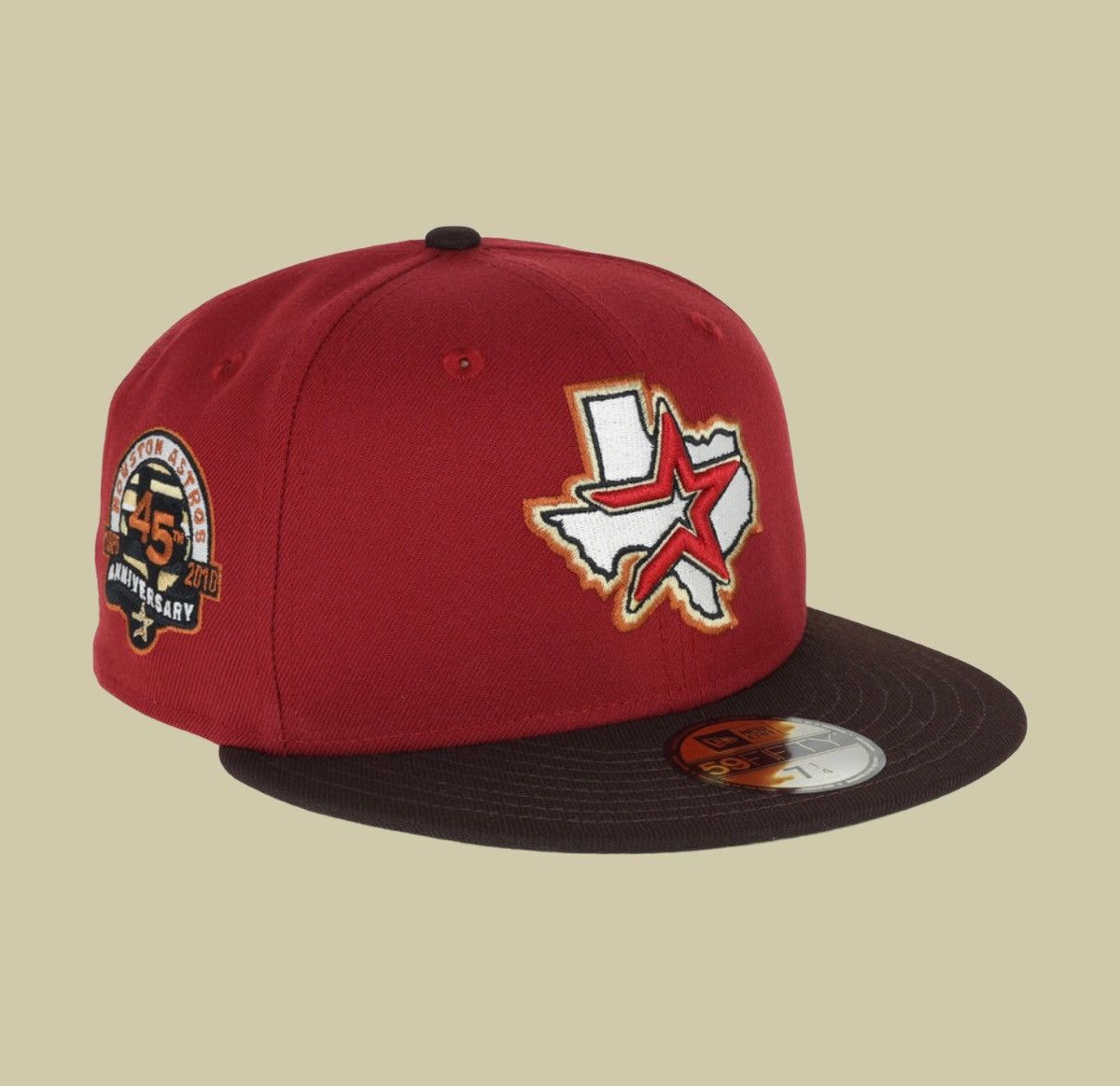 New Era 7 1/8 - Houston Astros 45th Brick Red Brown Two Tone Fitted ...