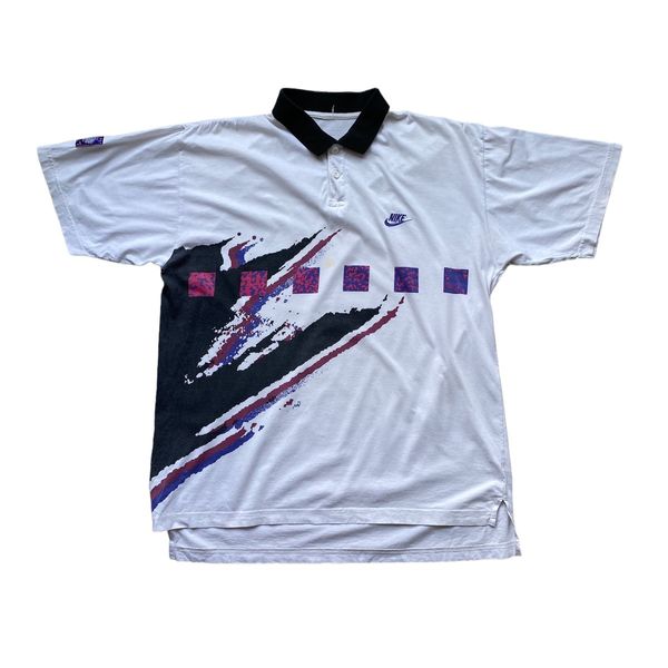 Nike Vintage Nike Challenge Court Agassi Retro 90’s Tennis Polo L | Grailed