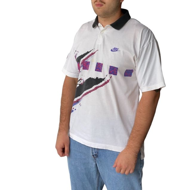 Nike Vintage Nike Challenge Court Agassi Retro 90’s Tennis Polo L | Grailed