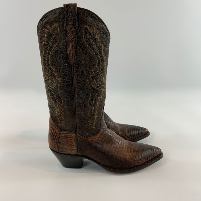 Dan Post Western Boot Dan Post Antique Tan Genuine Lizard Western Boot ...
