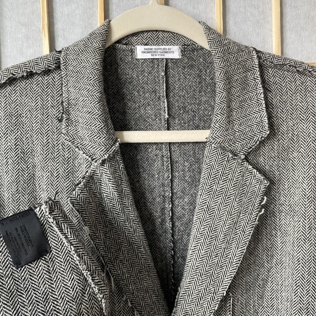 Engineered Garments reversible wool chester coat in brown / beige ...