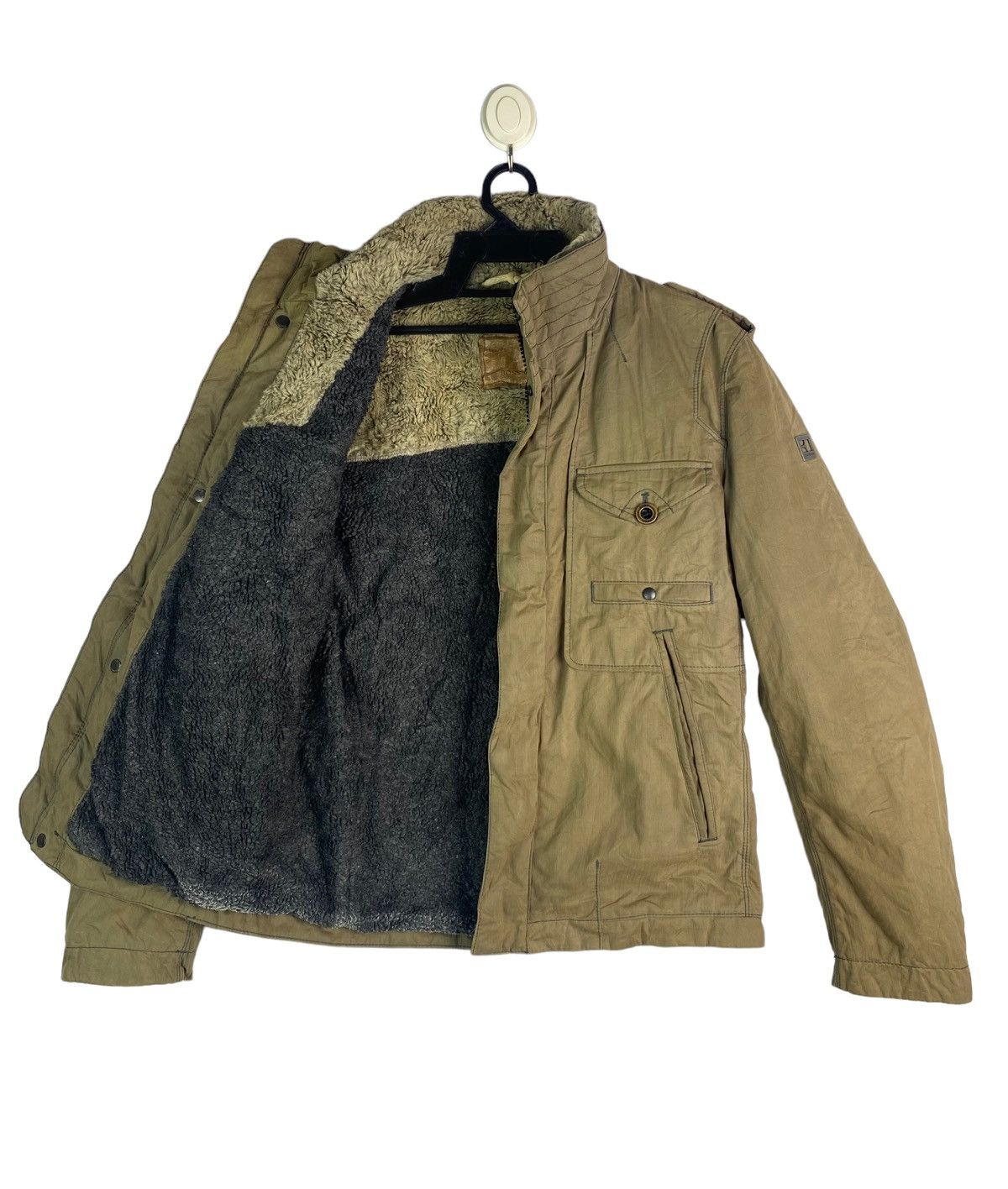 Hugo Boss × Vintage Rare HUGO BOSS Orange shearling lining warm coat ...