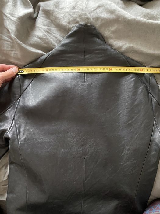 Carol Christian Poell CCP High Neck leather jacket in black horse ...