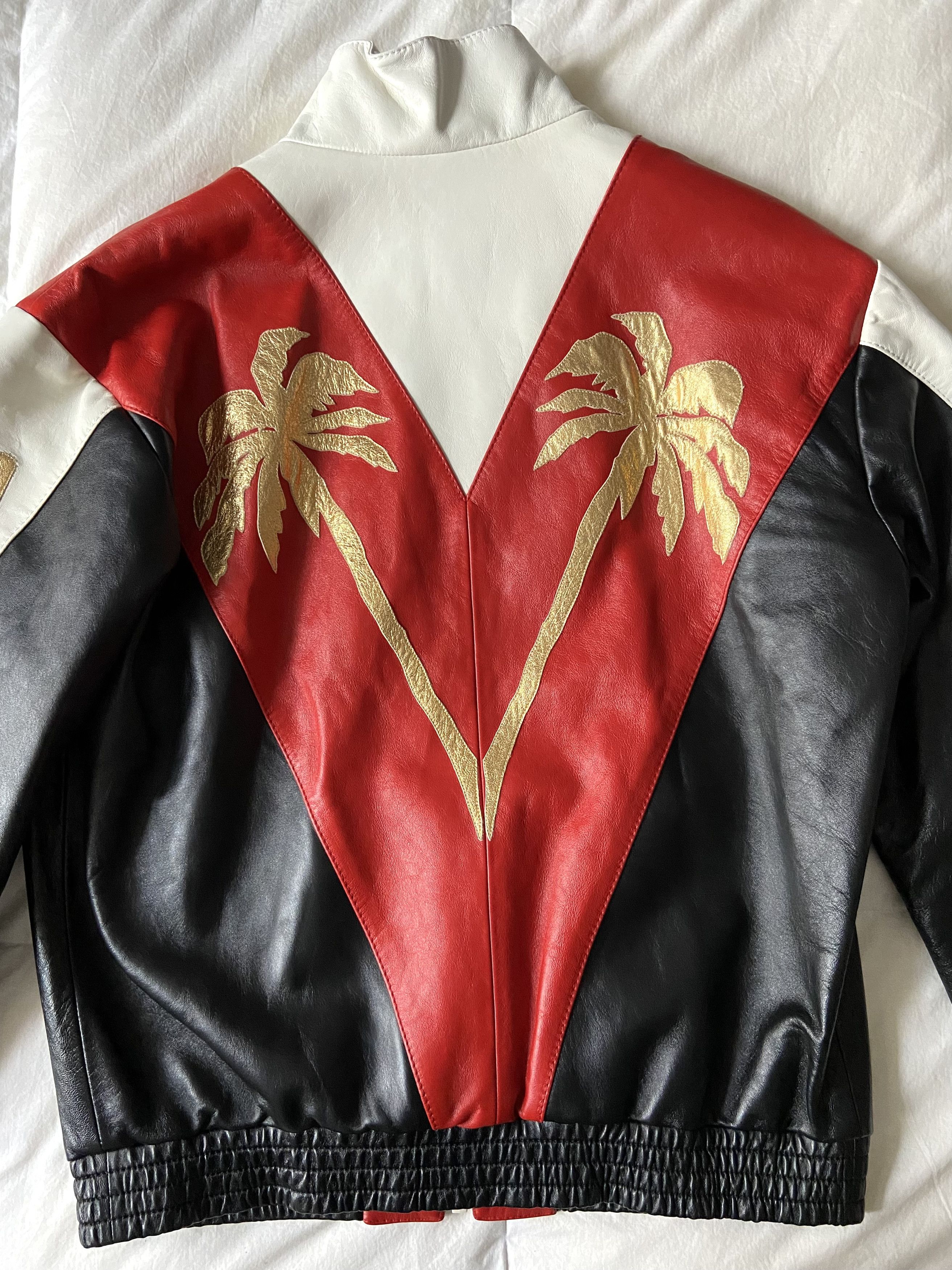 Celine New CELINE HOMME Appliquéd Colour-Block Leather Jacket | Grailed