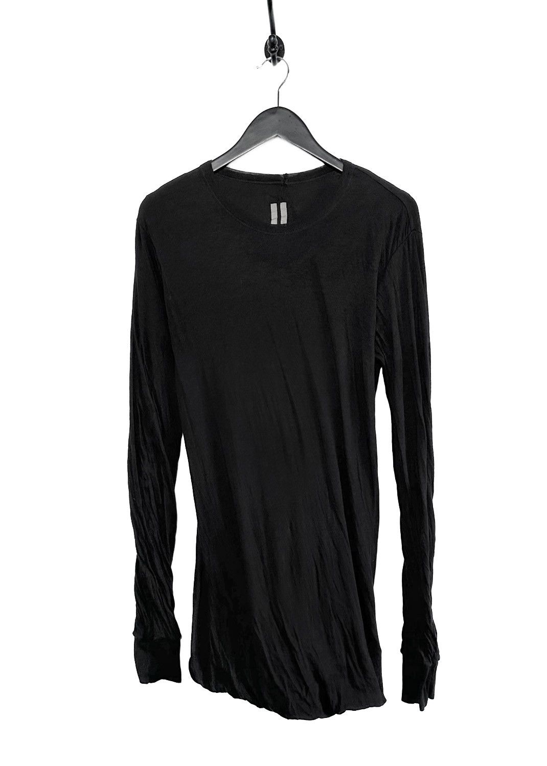 Rick Owens Rick Owens SS22 Fogachine Black Double Layered Tee | Grailed